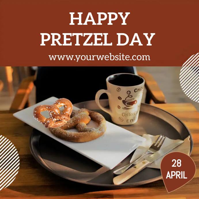 Pretzel Day Designs Instagram Post Template | PosterMyWall