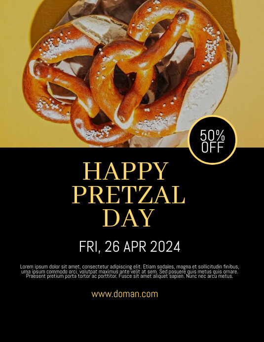 pretzel day Template | PosterMyWall