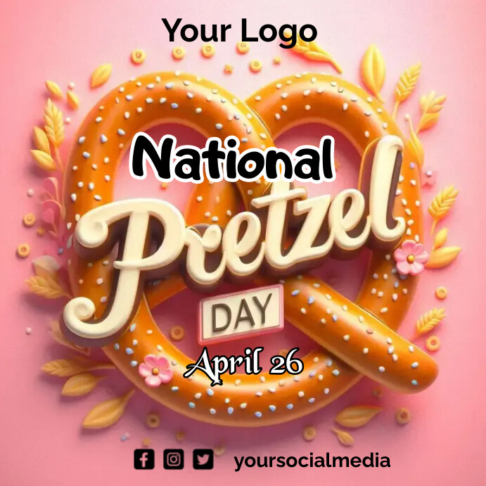 Modèle Pretzel day poster template | PosterMyWall