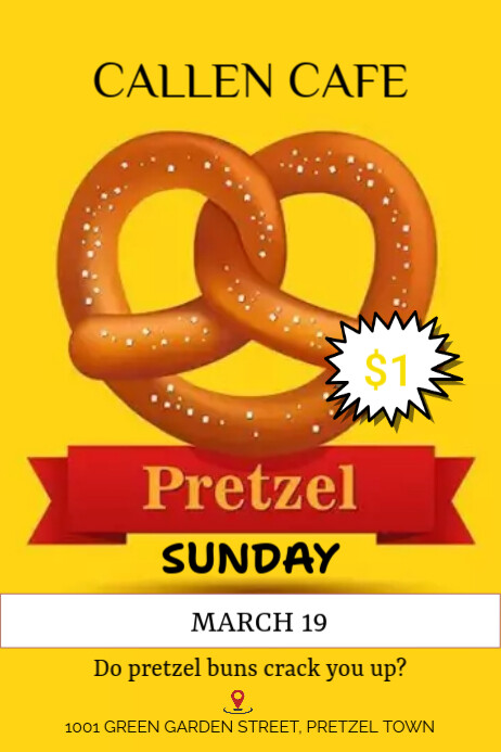 Copy of Pretzel Day Template | PosterMyWall