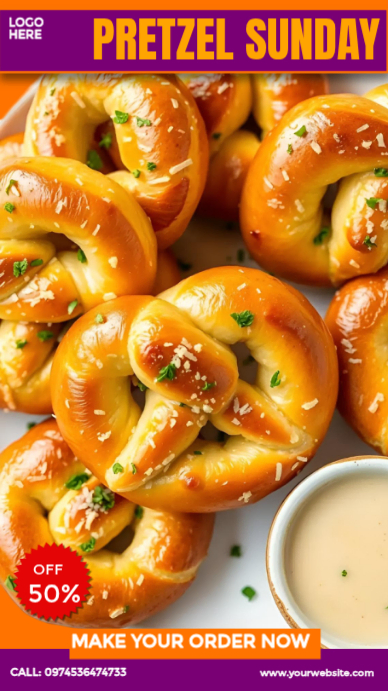 Pretzel Sunday Template | PosterMyWall