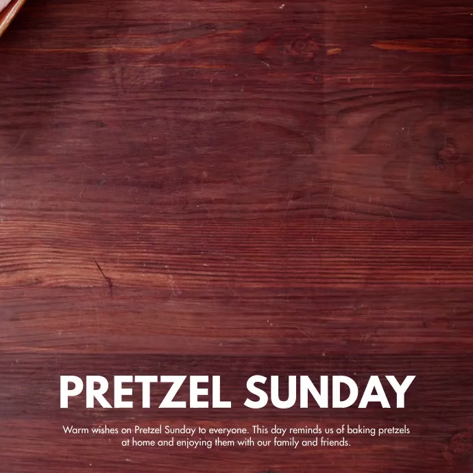 Plantilla de Pretzel Sunday Template | PosterMyWall