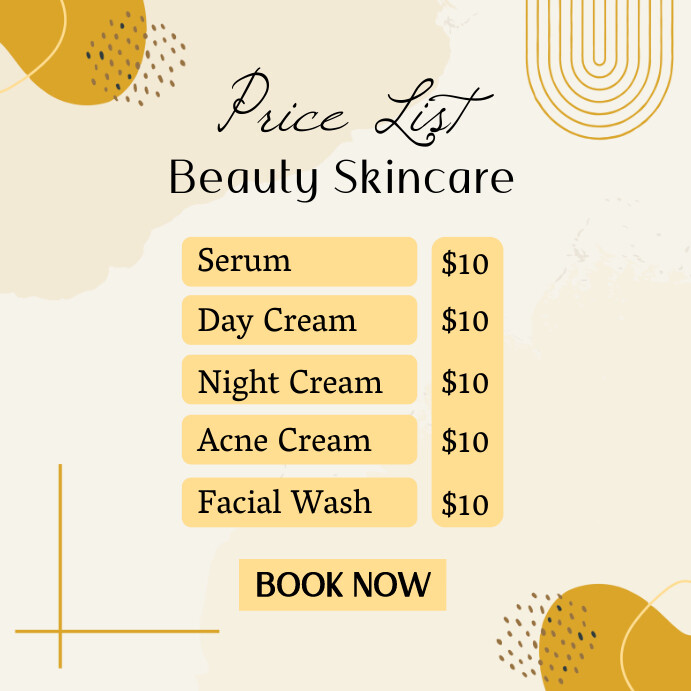 Price List Template | PosterMyWall