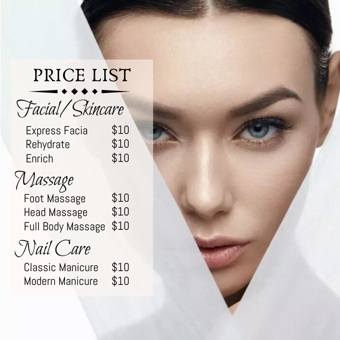 Price List Template | PosterMyWall