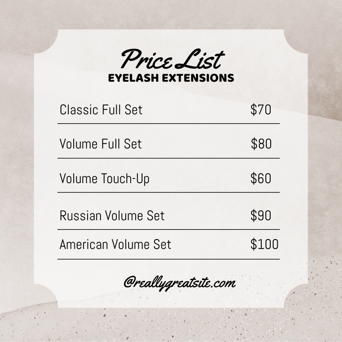 Price List Template | PosterMyWall