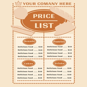 Price List Template | PosterMyWall