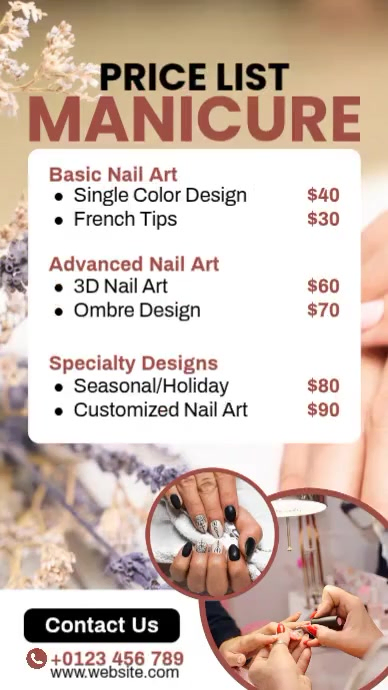 Price List Manicure Template | PosterMyWall