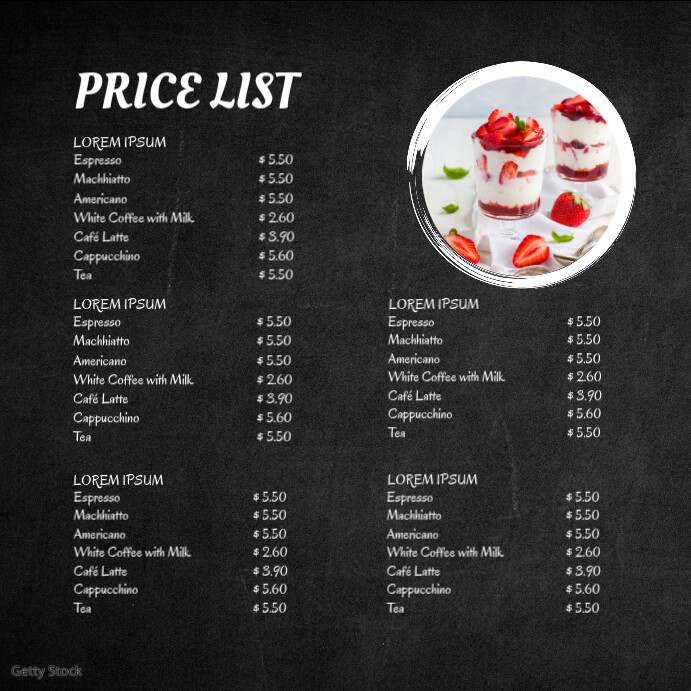 Copy Of Price List Sweets Chalk Board Dessert Menu Ad PosterMyWall Copy Of Price List Sweets Chalk Board Dessert Menu Ad PosterMyWall