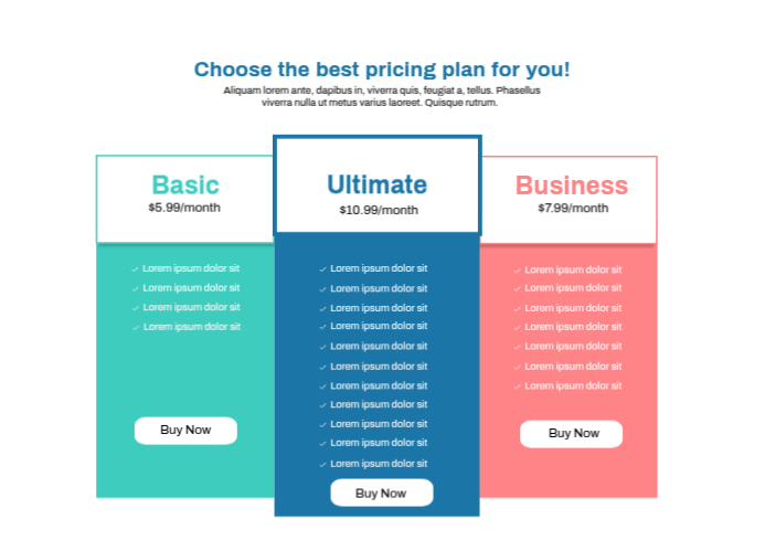 Copy of Pricing Plan Table Template | PosterMyWall