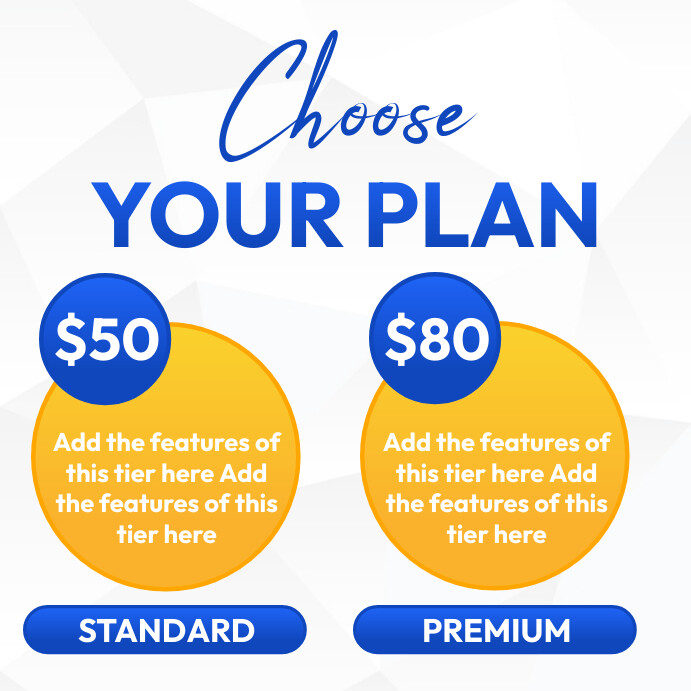 Plantilla de pricing plans | PosterMyWall