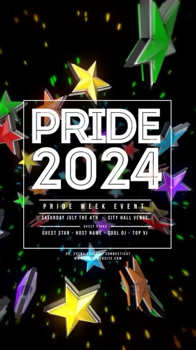 PRIDE 2022 - Rainbow Stars 1080x1920 Template | PosterMyWall