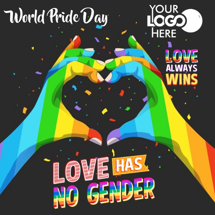 pride day heart Template | PosterMyWall