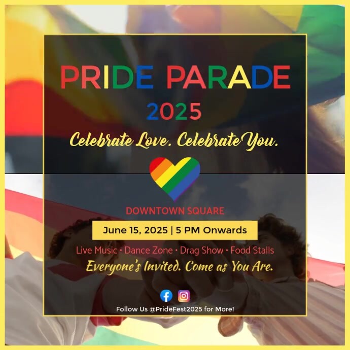 Pride Day Parade Instagram Post Template | PosterMyWall