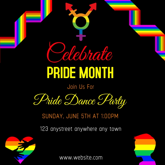 pride month celebration invitation Template | PosterMyWall