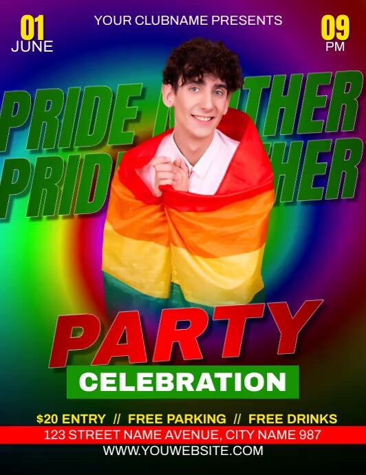 Pride Month Party Ads Template | PosterMyWall