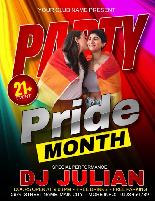 Pride Month Party Ads Template | PosterMyWall