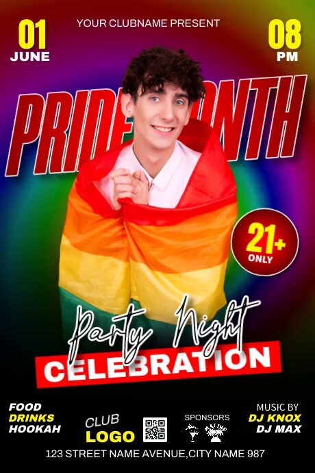 Pride Month Party Night Template | PosterMyWall
