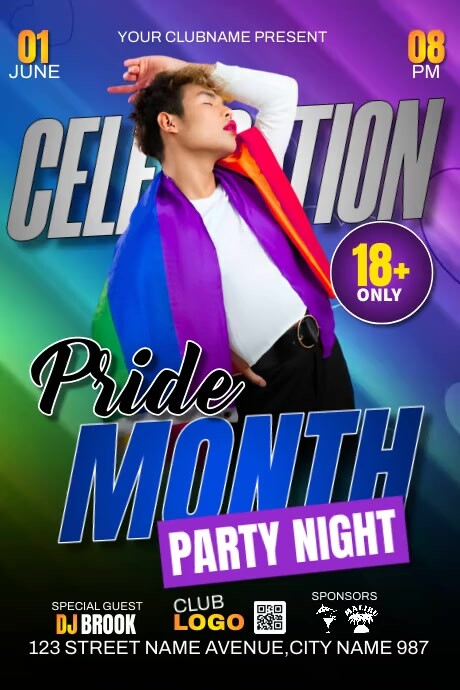 Pride Month Party Night Template | PosterMyWall