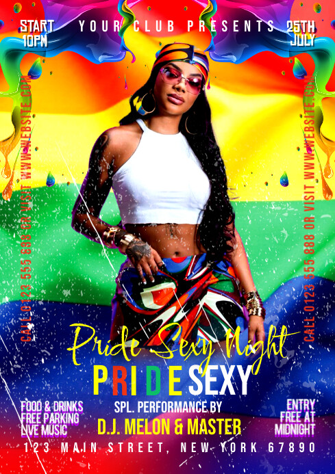 Pride Night Party Flyer A4 Template | PosterMyWall