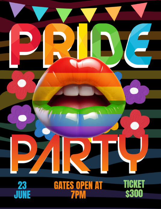 Pride Party Flyer Template | PosterMyWall