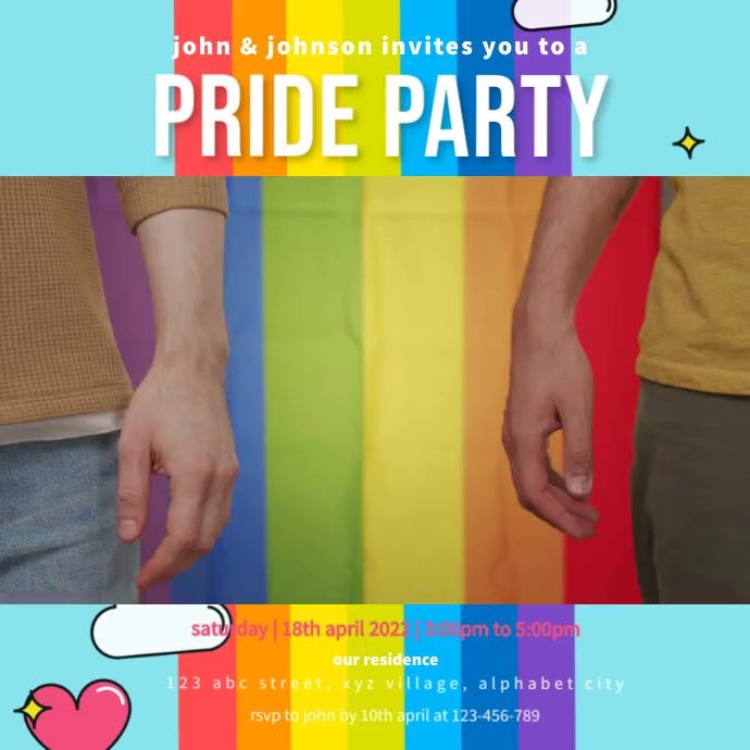 Pride Party Invitation Template | PosterMyWall