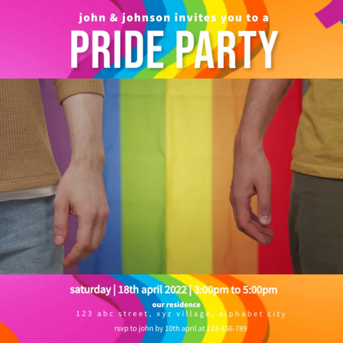 Pride Party Invitation Template | PosterMyWall