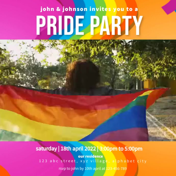 Pride Party Invitation Template | PosterMyWall