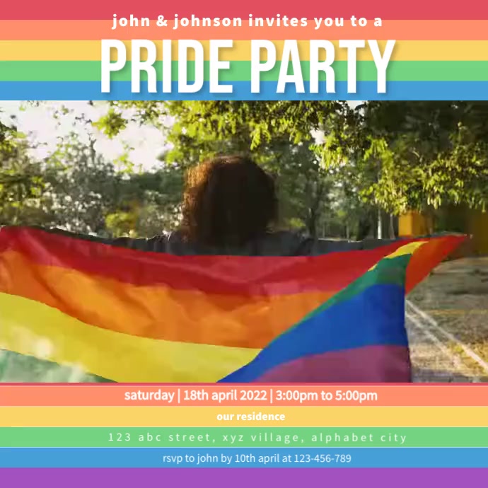 Plantilla de Pride Party Invitation | PosterMyWall