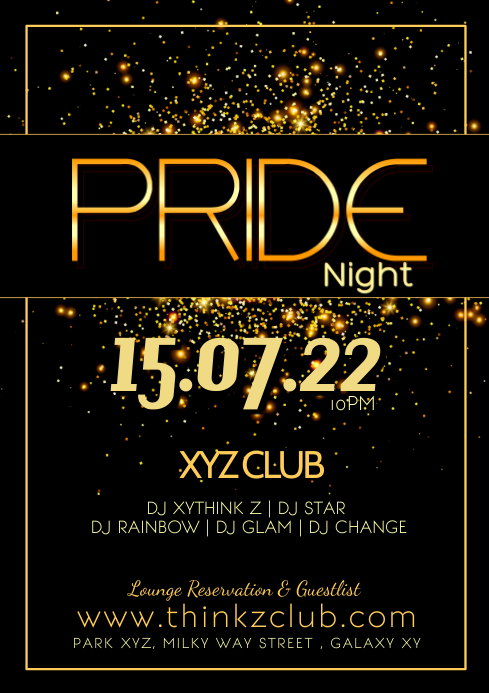 Pride Party Night Festival lgbt Event Advert Template | PosterMyWall