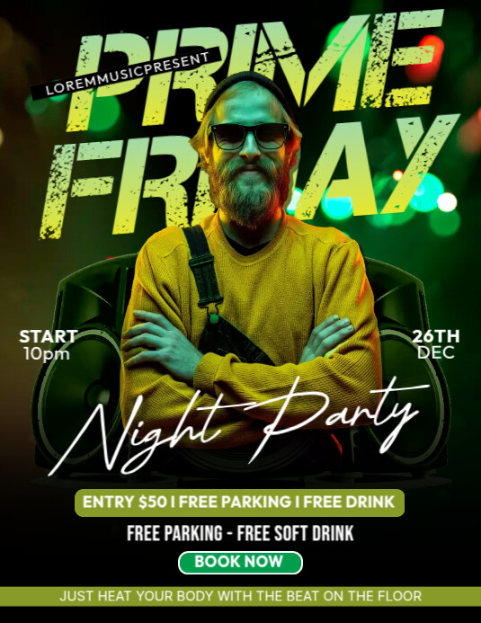 Prime Friday Night Party Template | PosterMyWall