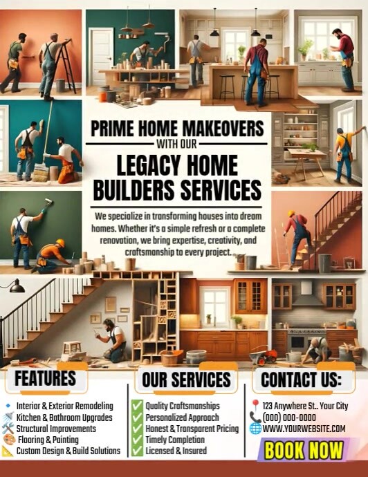 Prime Home Makeovers Flyer เทมเพลต | PosterMyWall