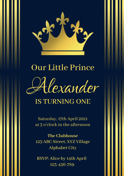 Prince Birthday Invitation Template | PosterMyWall