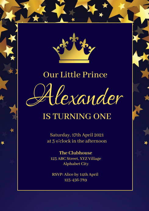Prince Birthday Invitation Template | PosterMyWall