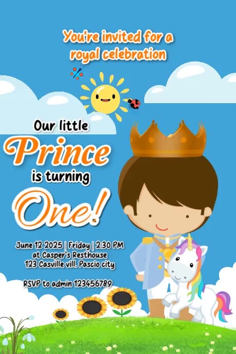 Prince - Birthday Template | PosterMyWall
