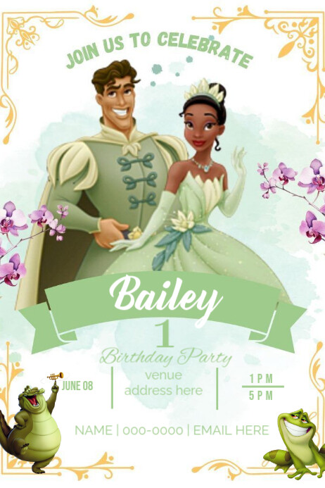 princess and the frog Template | PosterMyWall
