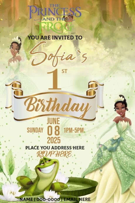 princess and the frog Template | PosterMyWall