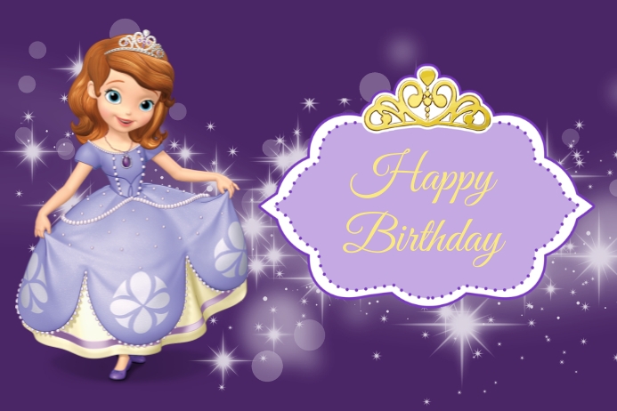 Princess Birthday Banner Template | PosterMyWall