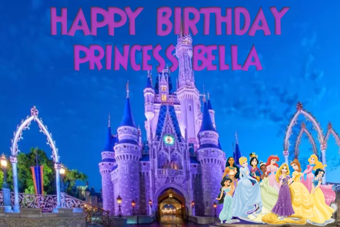 PRINCESS BIRTHDAY Template | PosterMyWall