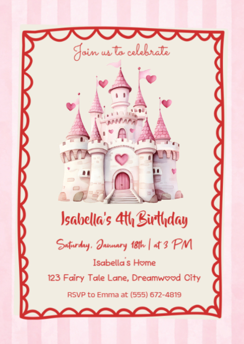 Princess Birthday Invitation Template | PosterMyWall