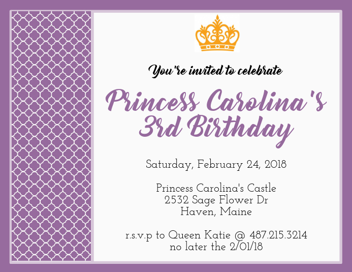 Princess Birthday Template | PosterMyWall