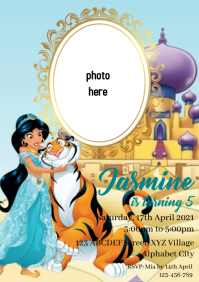 Princess Jasmine Birthday Invitation Template | PosterMyWall