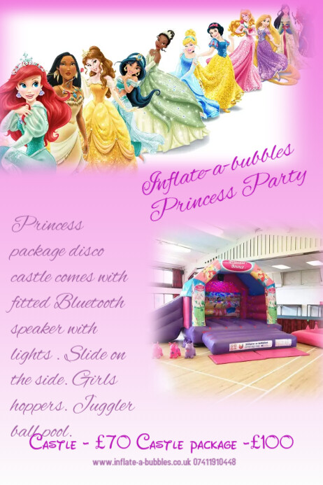 Princess party advertising Template | PosterMyWall