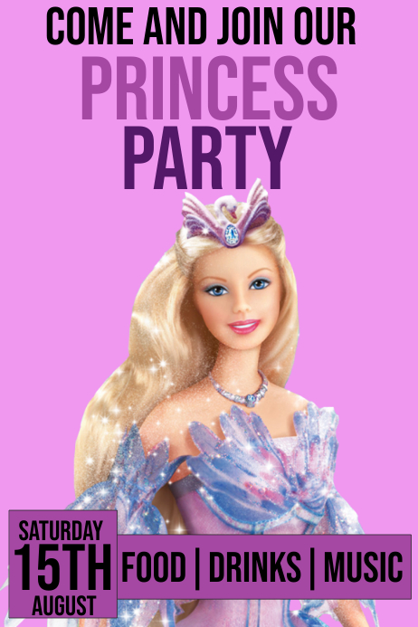 Copy of princess party | PosterMyWall