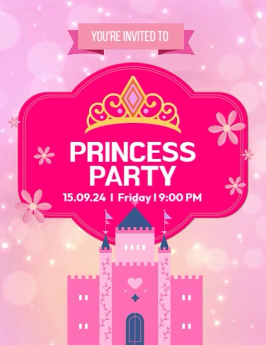 Princess Theme Invitation Template | PosterMyWall