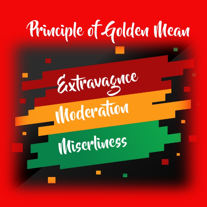 principle of golden mean, educational Template | PosterMyWall