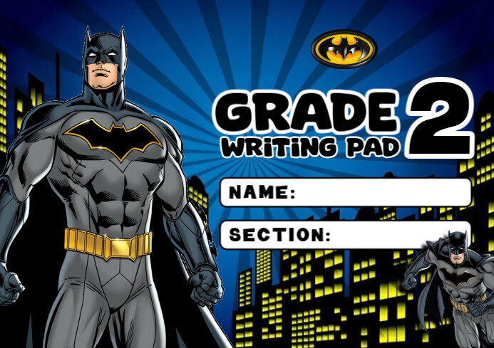 Printable Batman Name Label for 2nd Grade Template | PosterMyWall