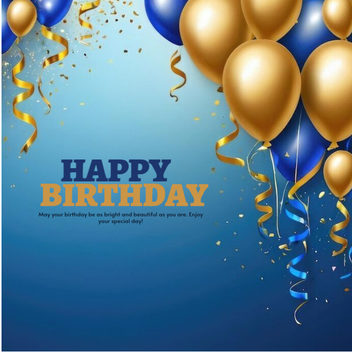 Plantilla de printable birthday template | PosterMyWall