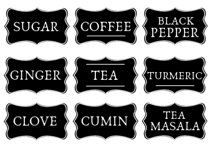 Copy of printable Black Modern & Minimal Labels A4 | PosterMyWall