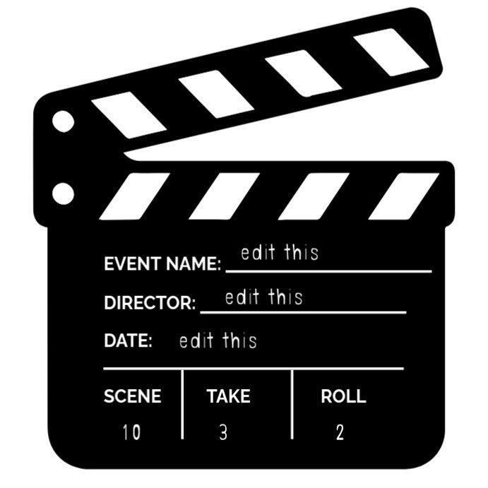 Copy of Printable Customized Clapboard template | PosterMyWall