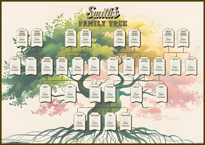 Printable Family Tree Template | PosterMyWall